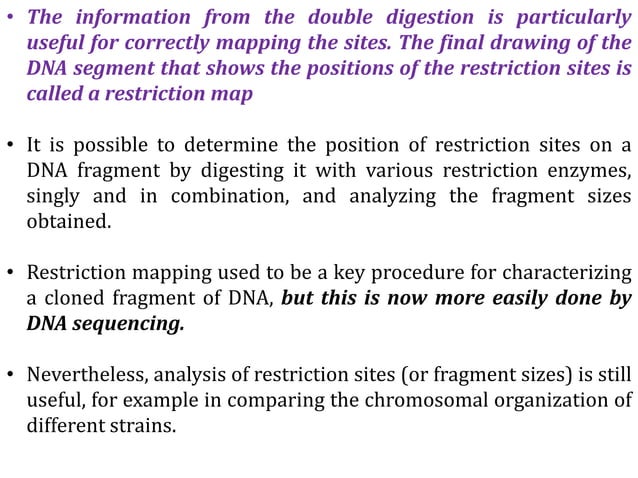 Restriction Mapping Ppt