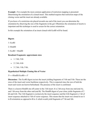 Restriction mapping of bacterial dna | PDF