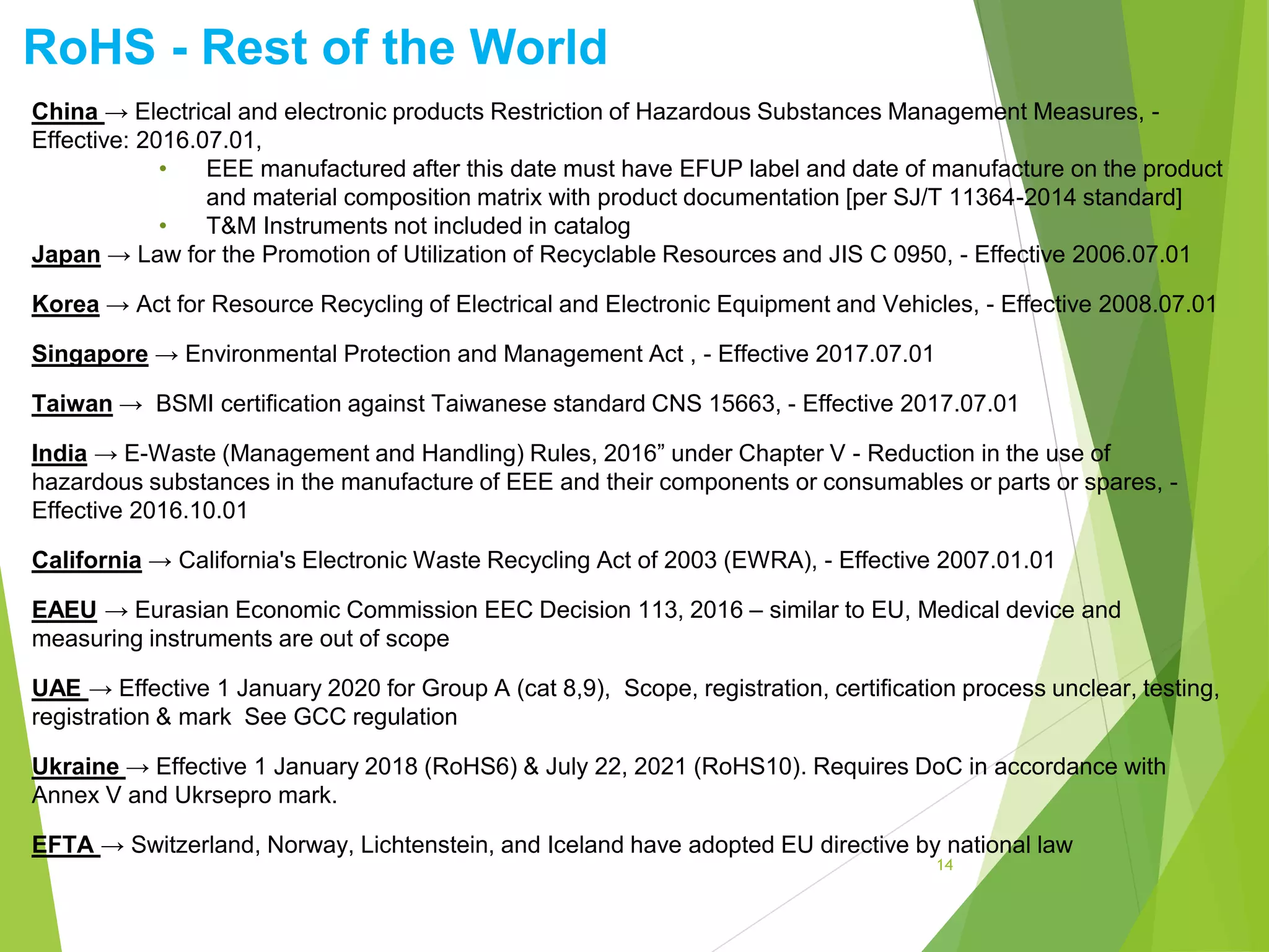 Restriction of hazardous substances - an overview | PDF