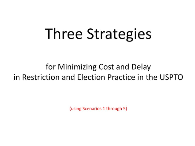 Restriction requirement response 3 strategies | PPTX | Legal Services ...