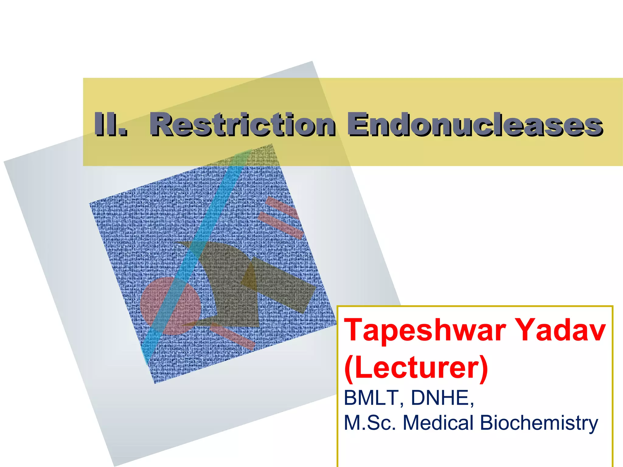 Restrictions endonuclease and vectors for gene cloning | PPT