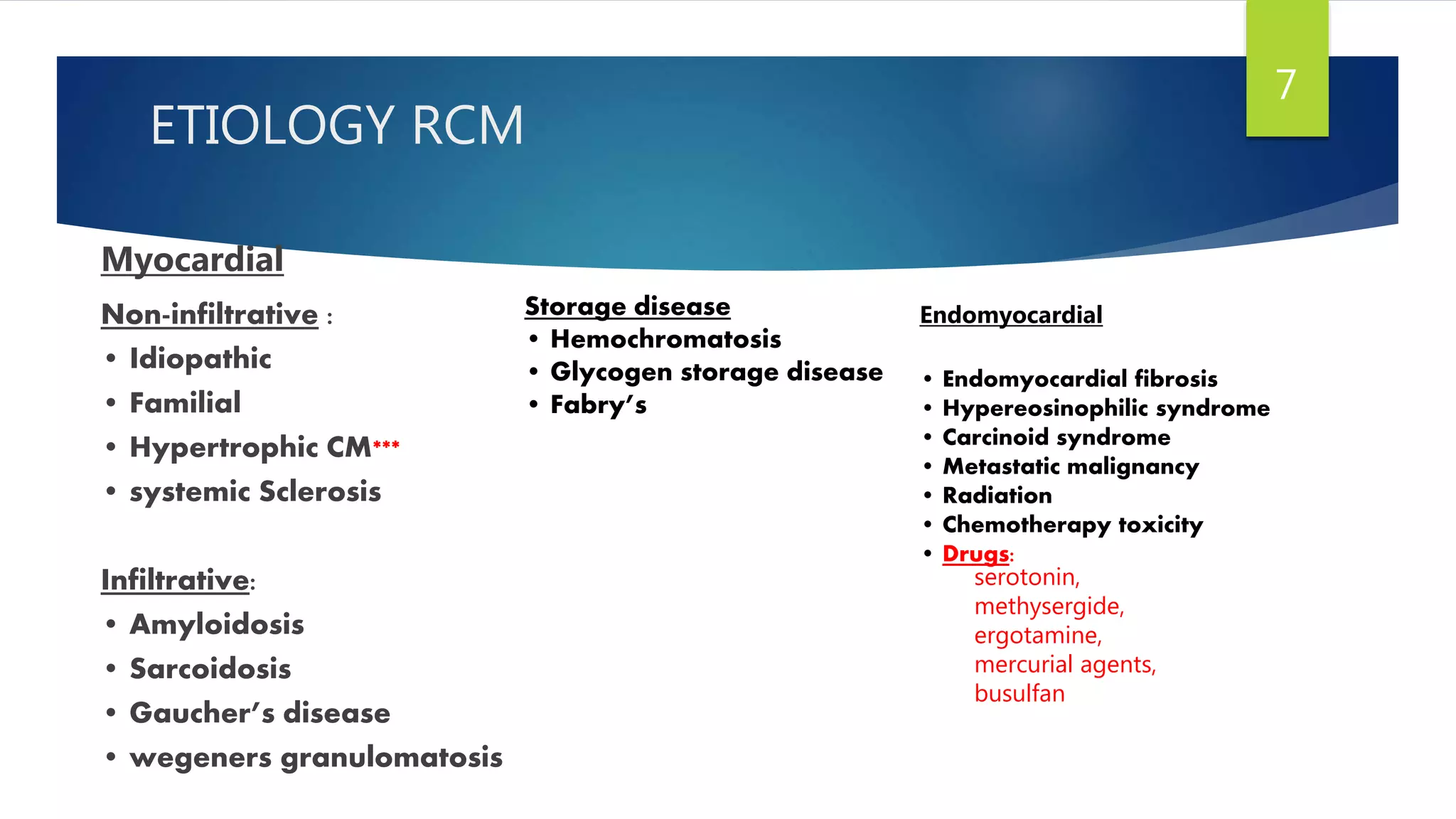 Restrictive cardiomyopathy | PPTX