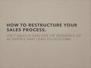 Restructure sales process | PPT