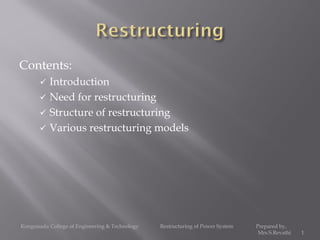 Restructuring | PDF