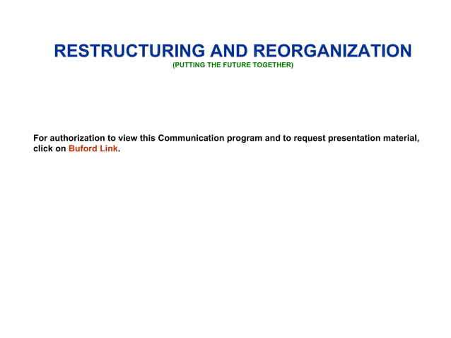Restructuring And Reorganization Proposal Sample 1 | PPT