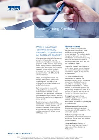 Restructuring Factsheet | PDF | Management Consulting Industry | Industries