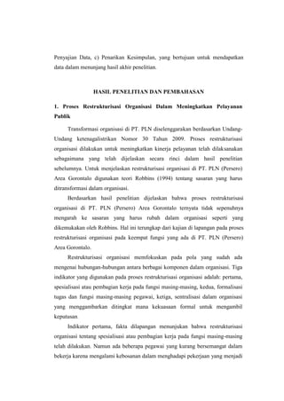 Restrukturisasi organisasi-dalam-meningkatkan-pelayanan-publik-di-pt-pln-area-gorontalo | PDF