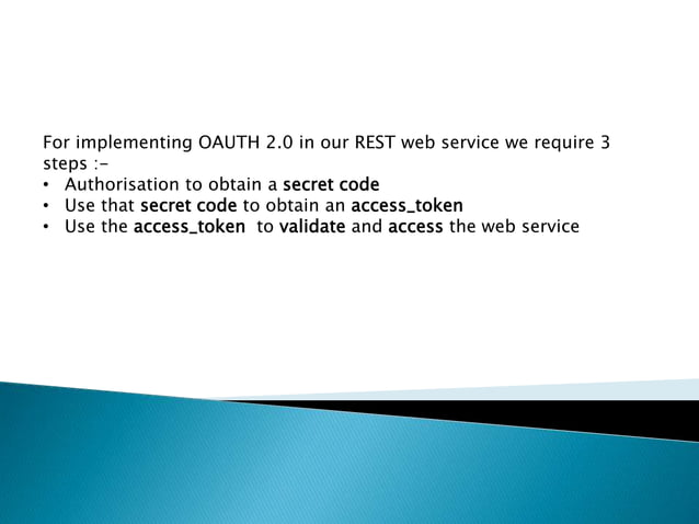 Rest security with oauth 2.0 | PPT