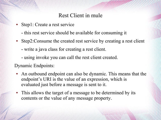 Rest service in mule | PPT