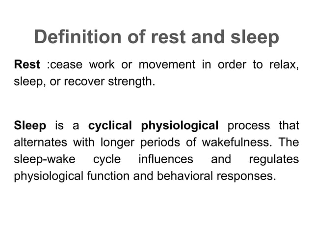 Rest, Sleep and Comfort measures.pptx | Sleep Disorders | Diseases and ...