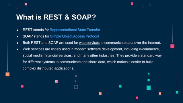REST & SOAP.pptx | Web Development | Internet