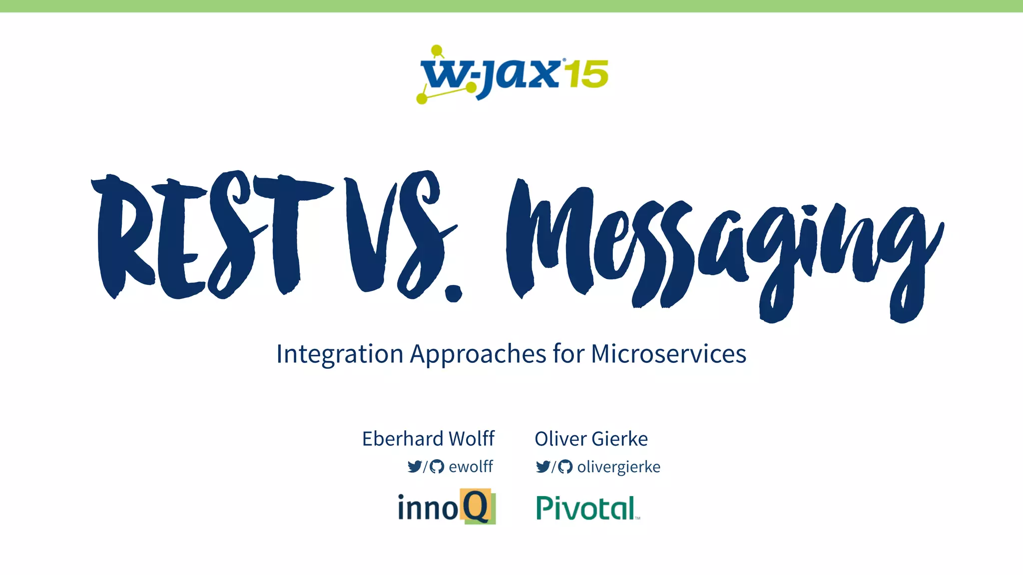 REST vs. Messaging For Microservices | PPT