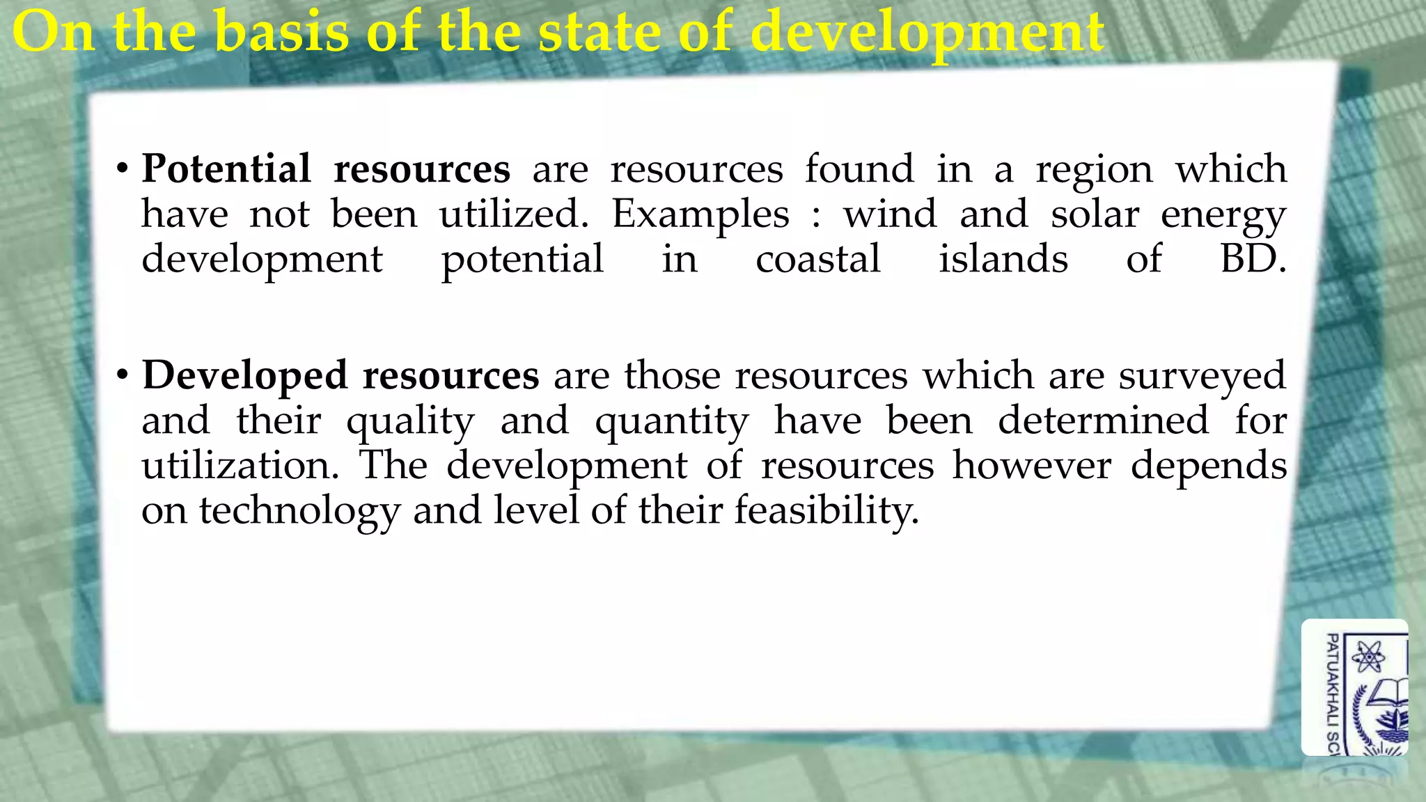 Resource Classification | PPTX