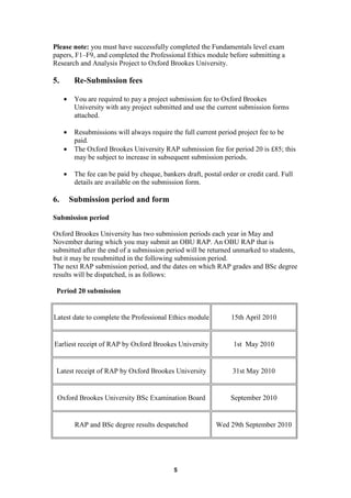 Resubmissionguide2010 | PDF | Undergraduate Education | College Education
