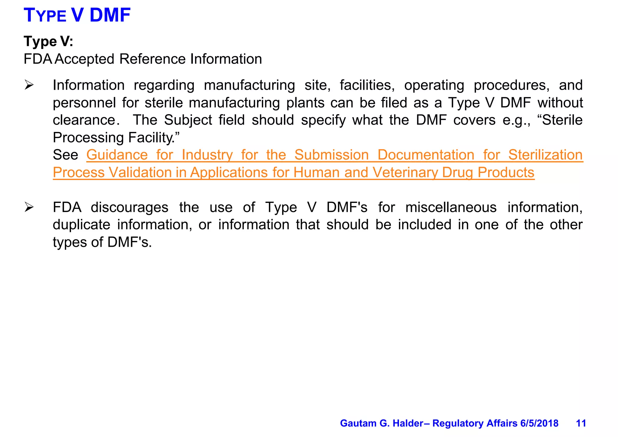 USDMF Preparation and Submissions | PDF