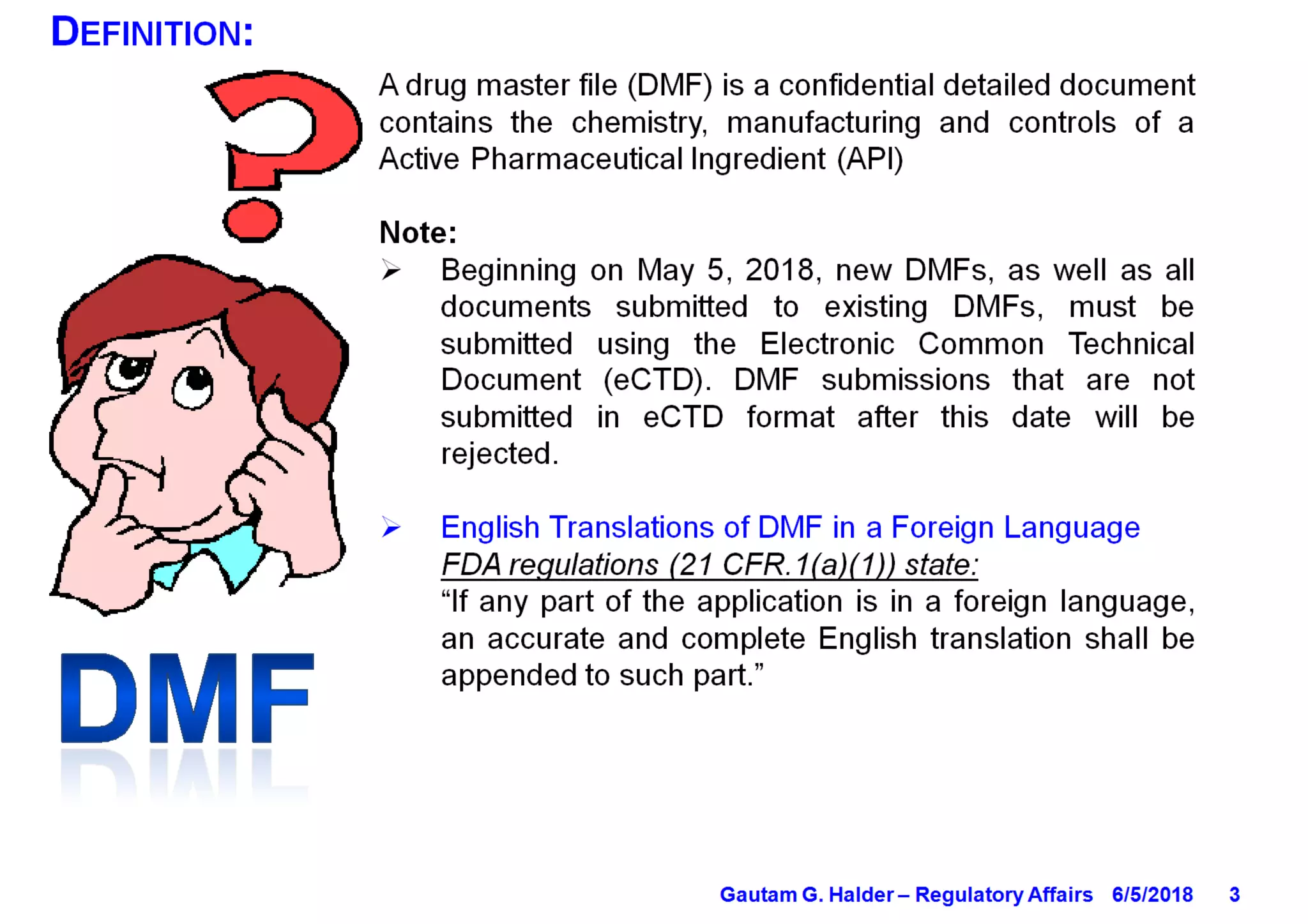 USDMF Preparation and Submissions | PDF