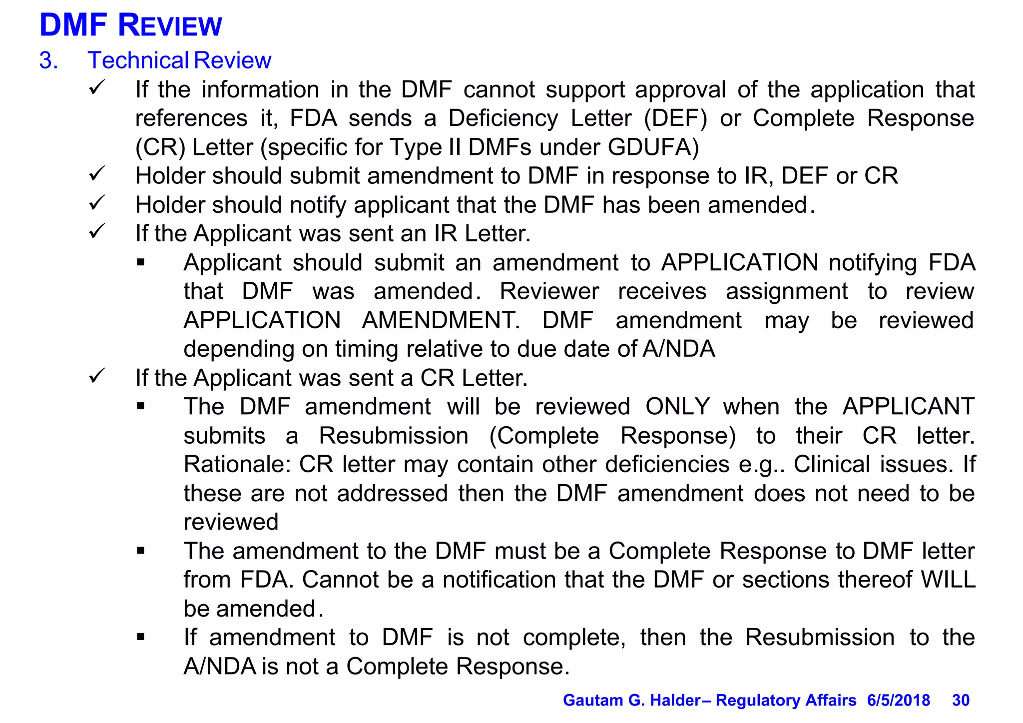 USDMF Preparation and Submissions | PDF