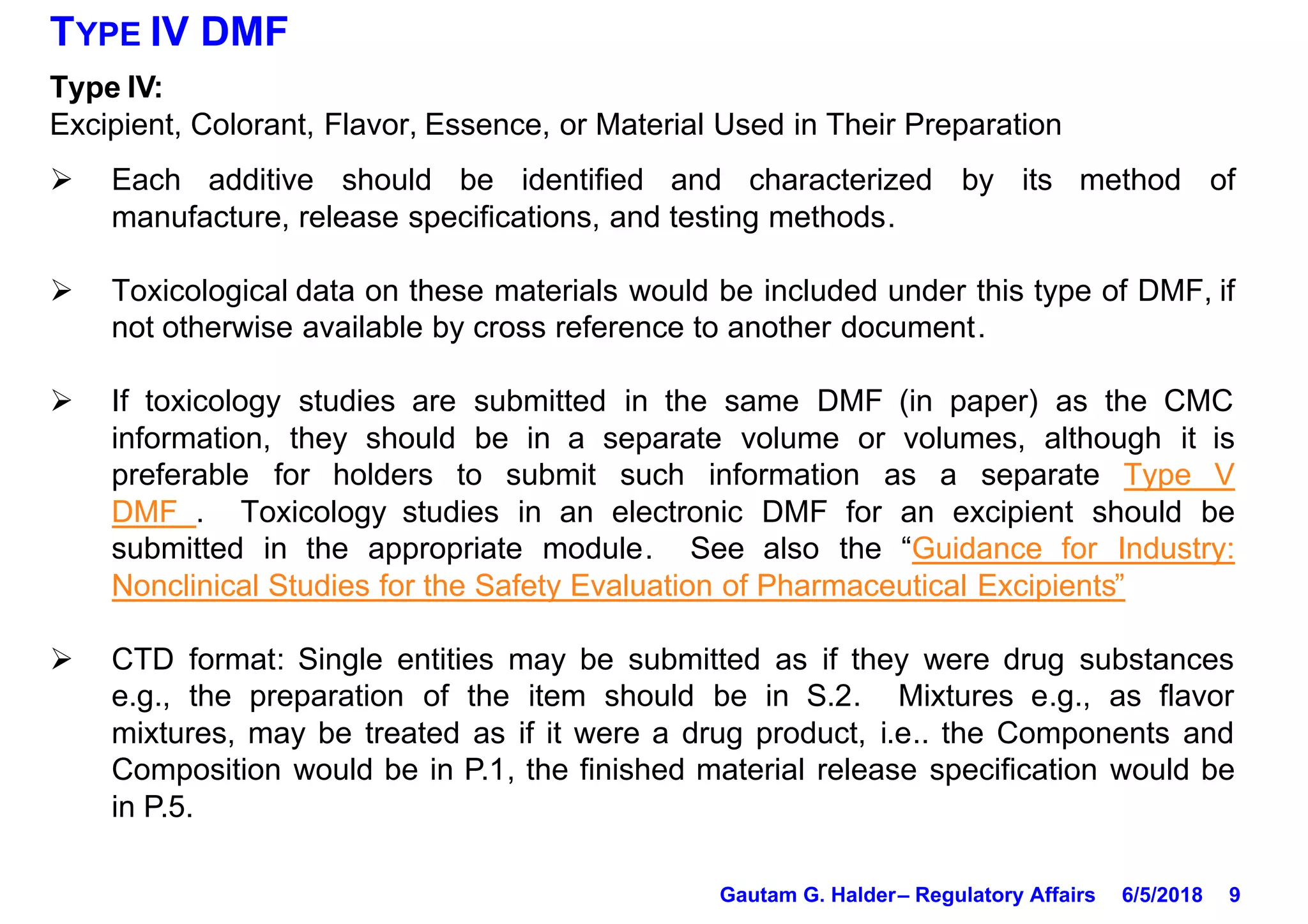 USDMF Preparation and Submissions | PDF