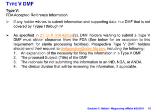 USDMF Preparation and Submissions | PDF