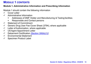 USDMF Preparation and Submissions | PDF