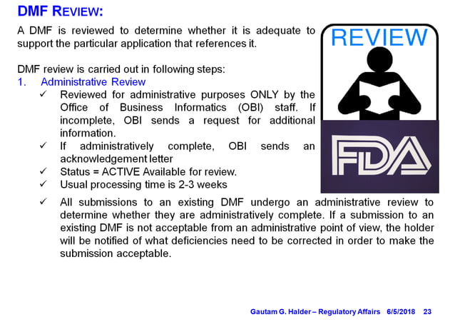 USDMF Preparation and Submissions | PDF