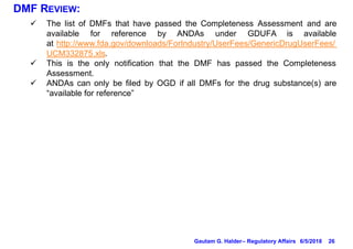 USDMF Preparation and Submissions | PDF