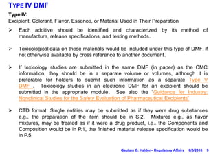 USDMF Preparation and Submissions | PDF