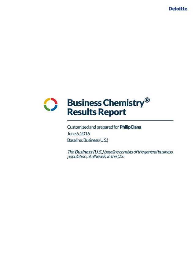 Deloitte Business Chemistry Report | PDF