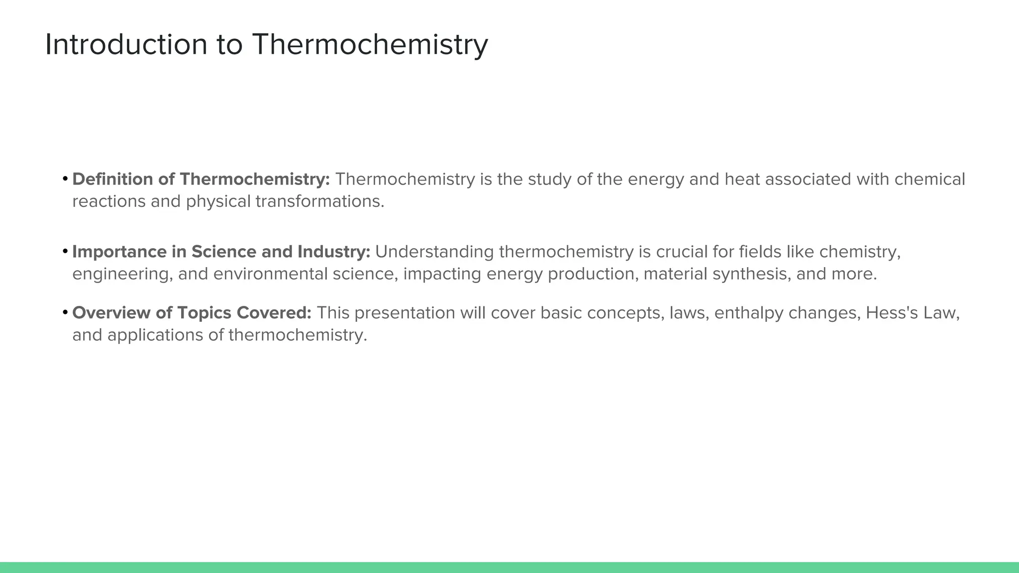 Thermochemistry and its definition including practical application | PPT