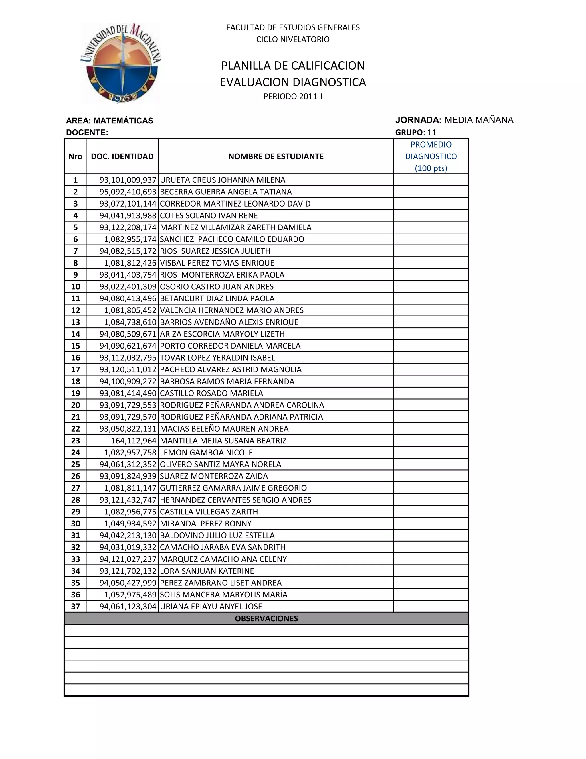 Resultados primer seguimiento matematica g12 13-17 | XLSX