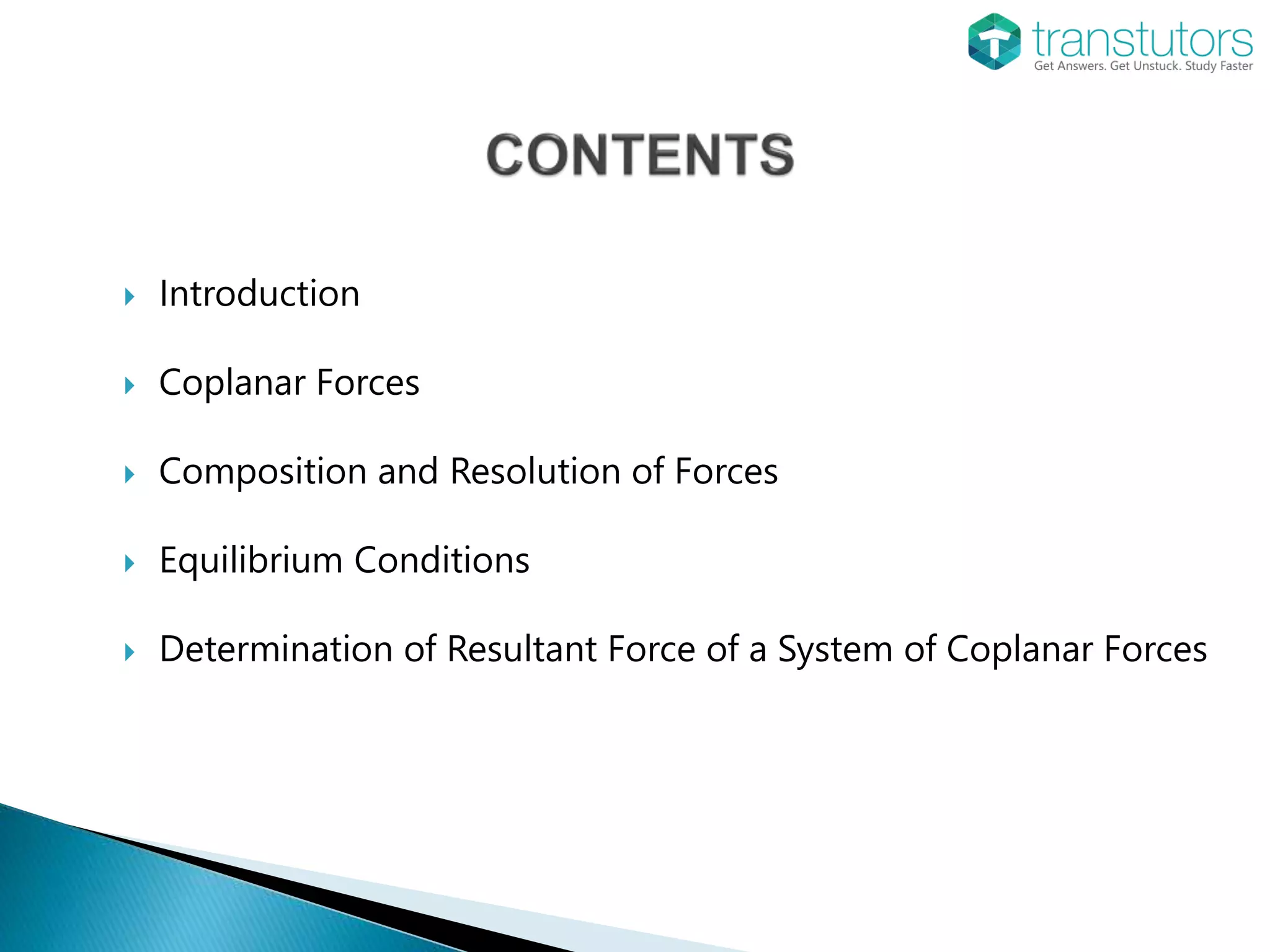 Resultant of System of Coplanar Forces | Mechanical Engineering | PPTX ...