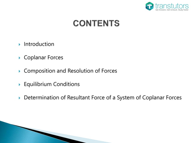 Resultant of System of Coplanar Forces | Mechanical Engineering | PPTX ...