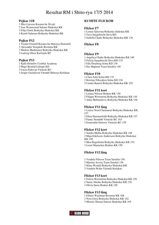 Resultat rm2014 | PDF