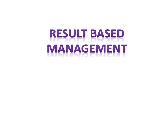 Result based management | PPTX