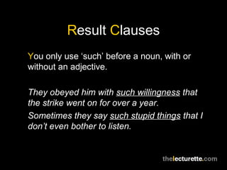 Result clauses | PPT