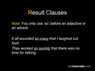 Result clauses | PPT