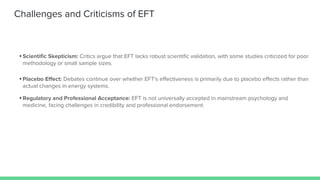 Emotional freedom Technique (EFT): Brief history and development | PPT