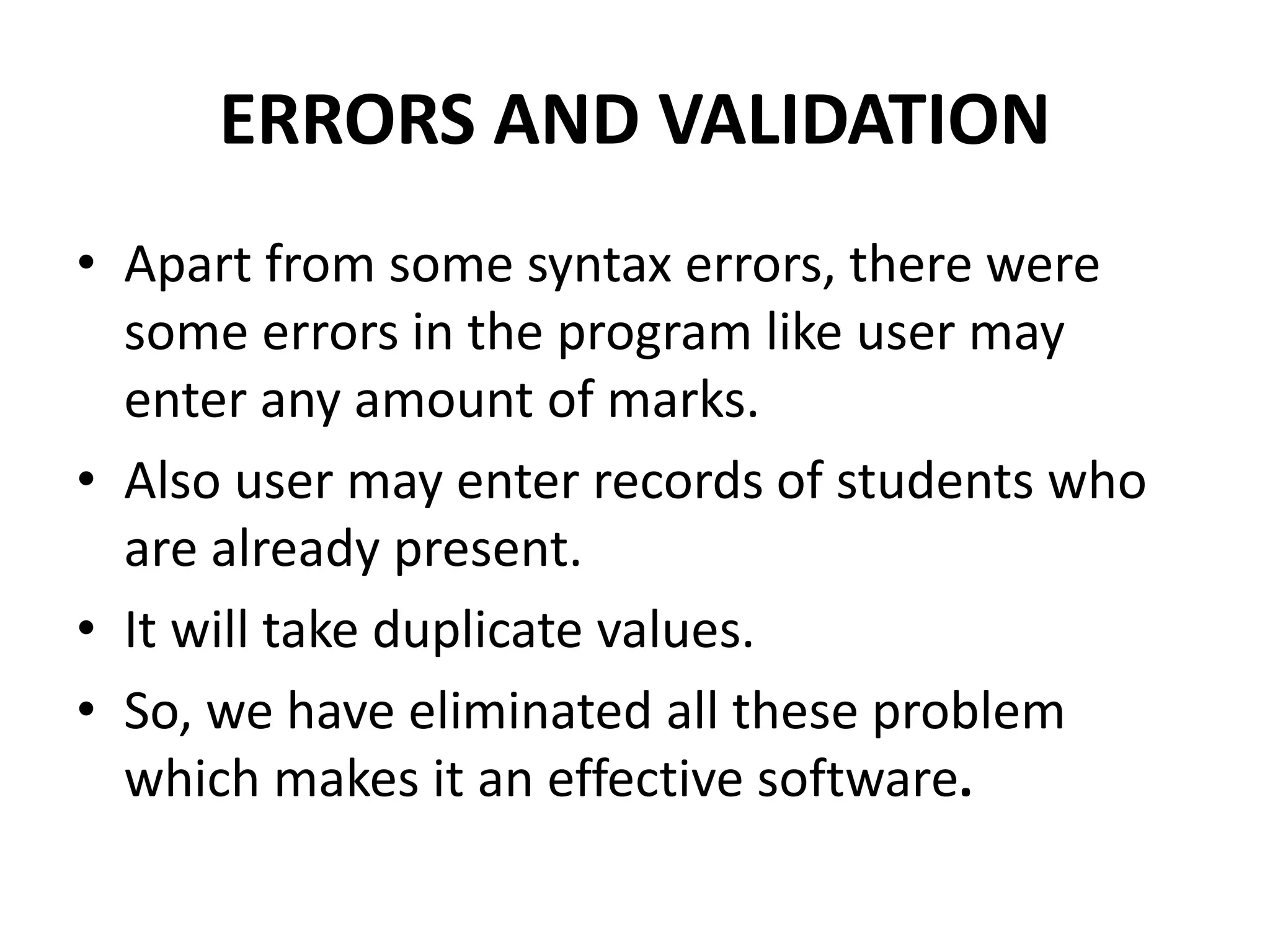 Result processing system (Project) | PPTX | Computer Software and ...
