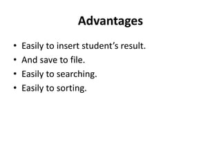 Result processing system (Project) | PPTX | Computer Software and ...