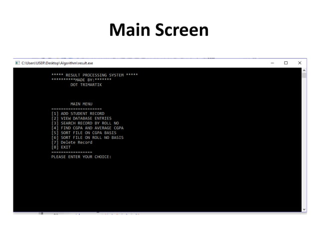 Result Processing System Project Ppt 8653