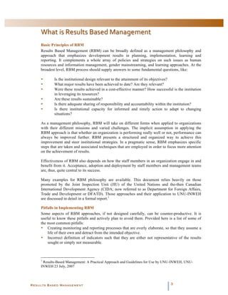 Results based-management | PDF | Business | Business and Finance
