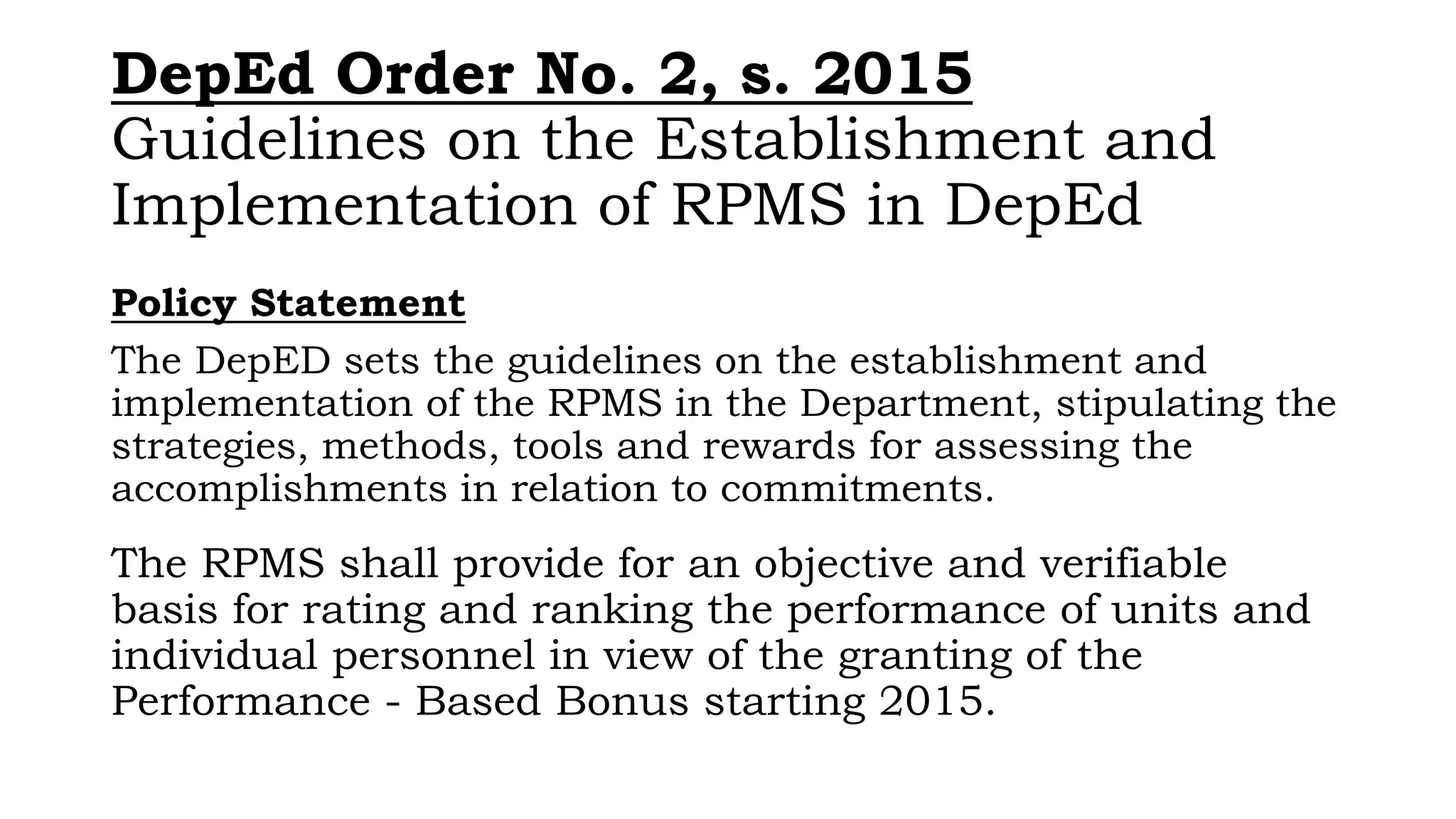 Results-Based Performance Management System (RPMS) -.pptx ...
