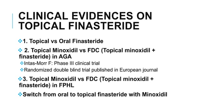 Results and evidence of Topical combination of minoxidil and ...