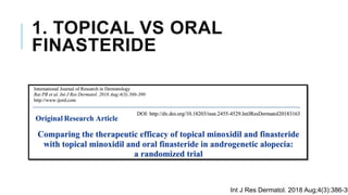 Results and evidence of Topical combination of minoxidil and finasteride....pptx