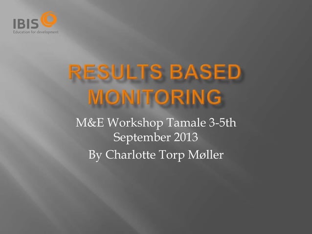 Results based monitoring | PPTX
