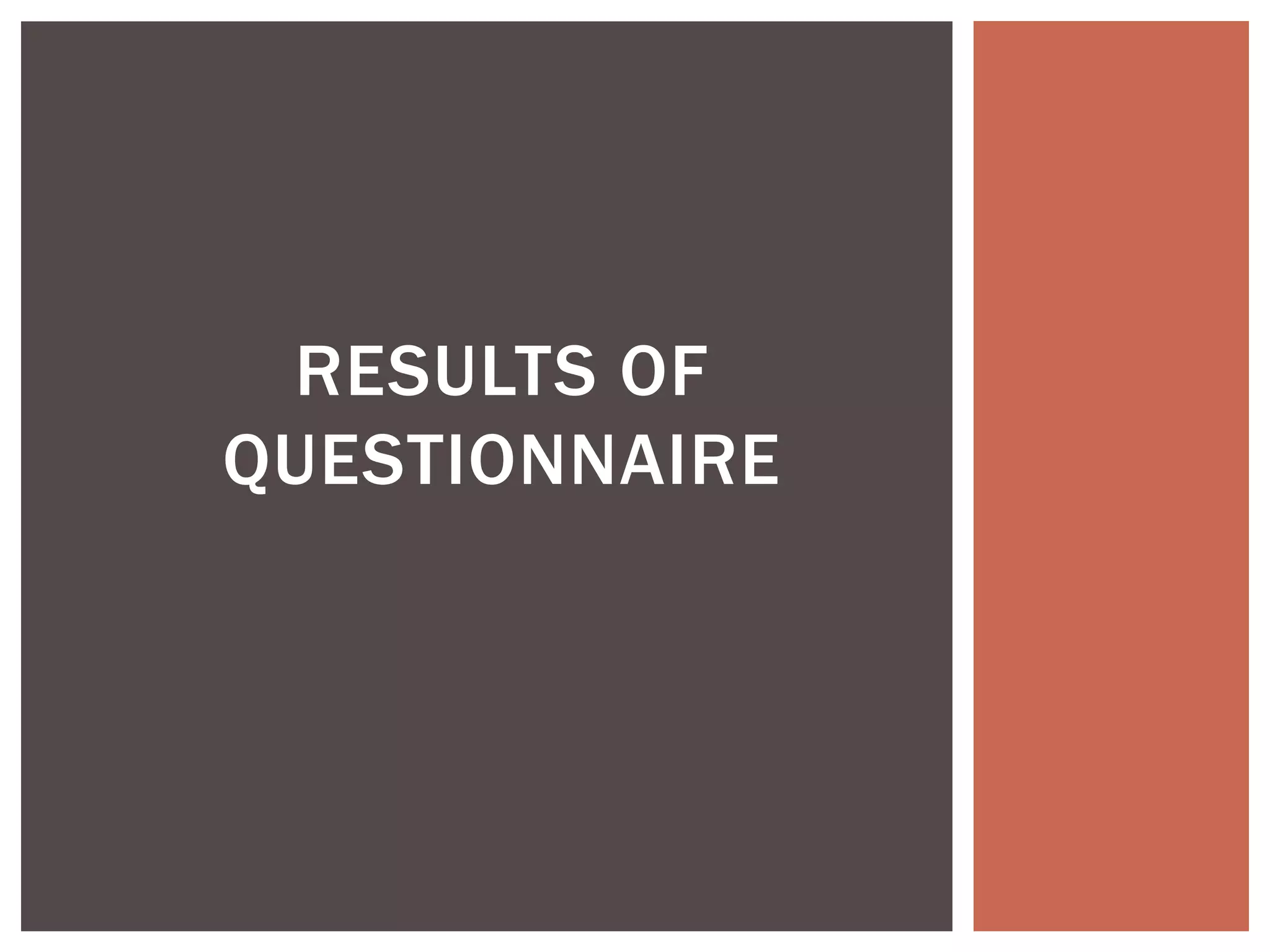 Results of questionnair eee | PPTX