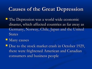 Results of stock market crash | PPT