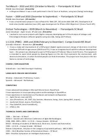 Resumé - Software Engineer - Eduardo Barbosa Moreira - Mechatronic Engineer