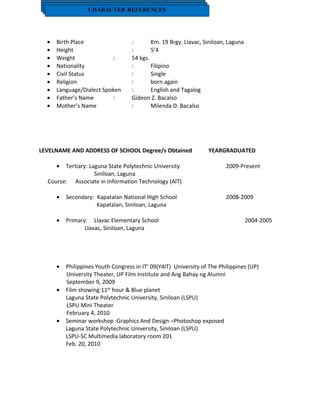Resumae ready to print | RTF