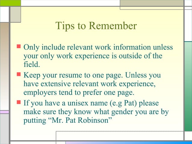 Intro to Resumes | PPT
